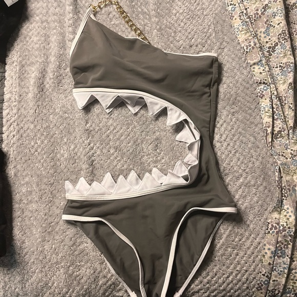 Swim | New Shark Bite Monokini Bathing Suit Bikini Small 2 | Poshmark